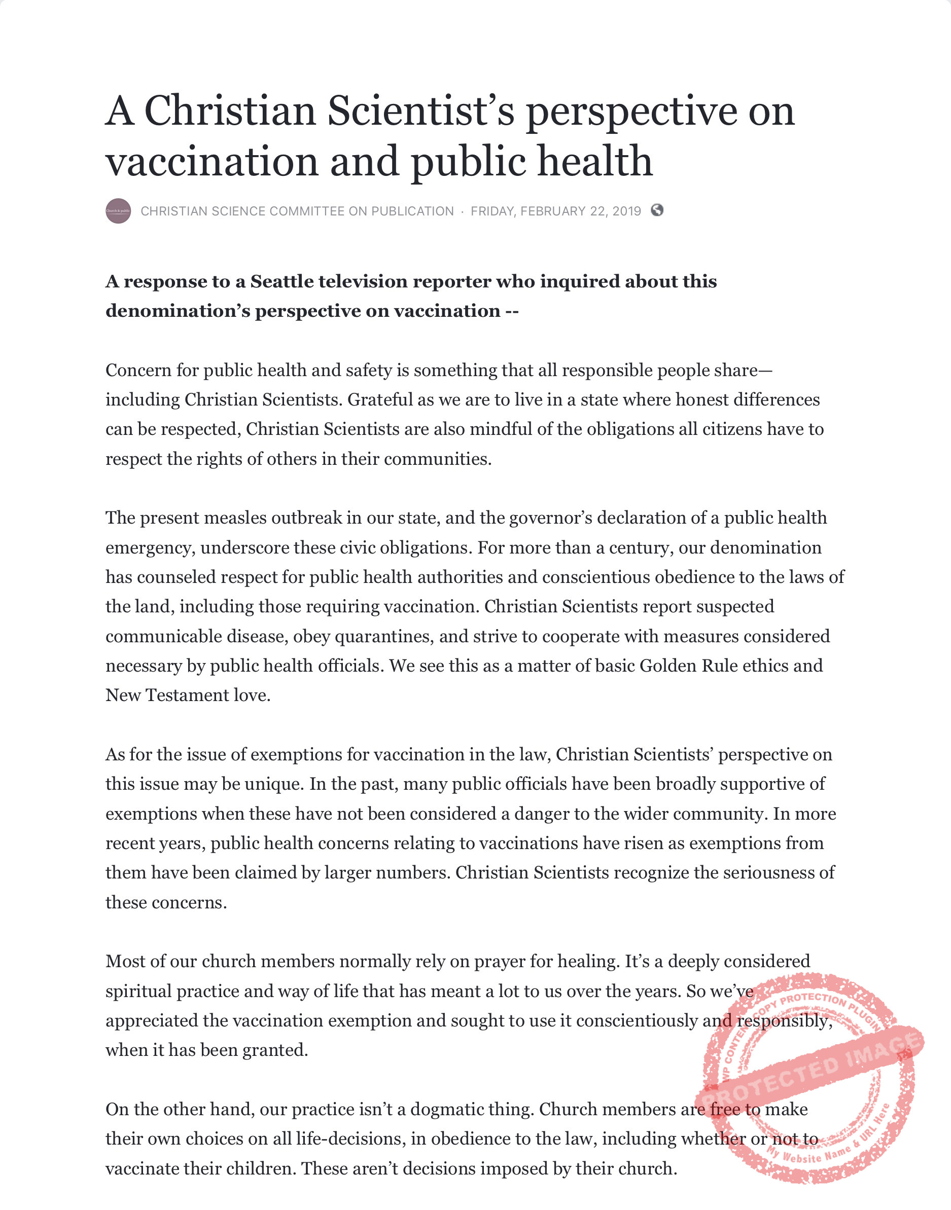 A Christian Scientist's Perspective on Vaccinations - Christian Science ...